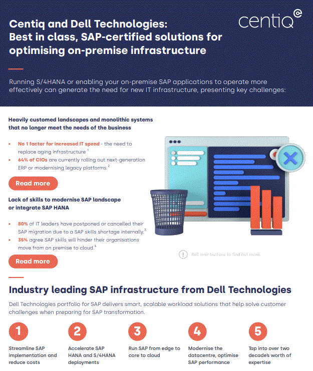DELL: SAP certified solutions optimising on-prem infrastructure | Centiq